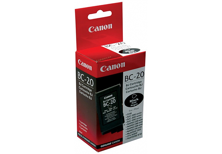 Cartucho Inkjet Canon BC-20 negro original c/cabezal en PlanetOffice