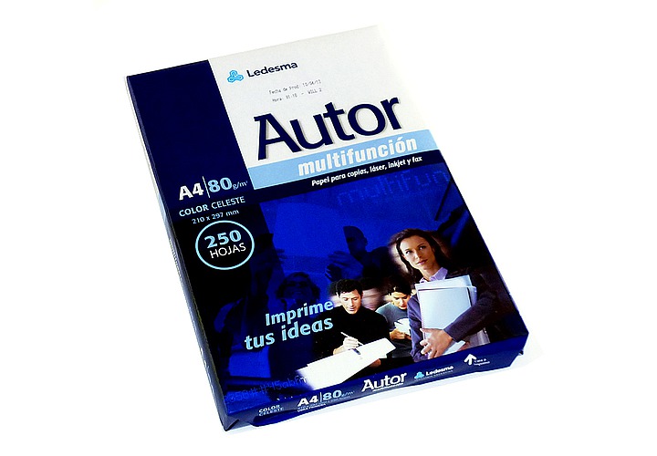 Resma Autor Color A4, 80 grs, x 250 hojas en PlanetOffice